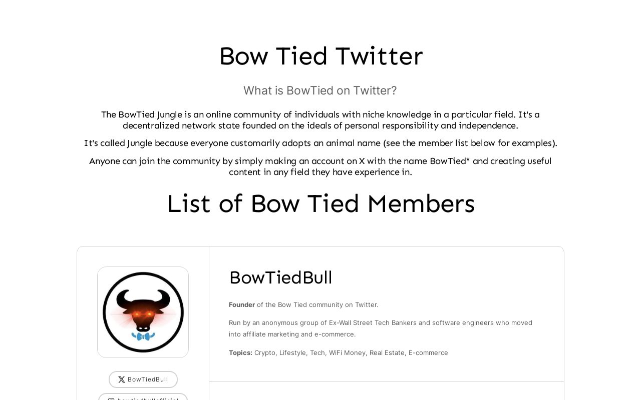 What is BowTied on Twitter?